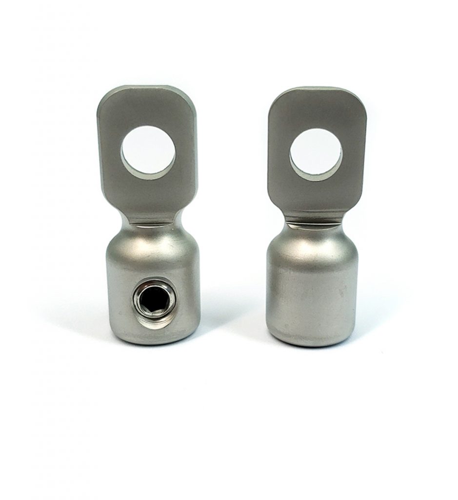 KnuKonceptz Set Screw Ring Terminals 4 Gauge Pair with Heat Shrink ...